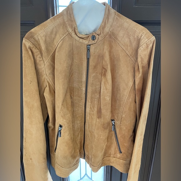 Bernardo | Jackets & Coats | Bernardo Suede Camel Moto Jacket Size ...